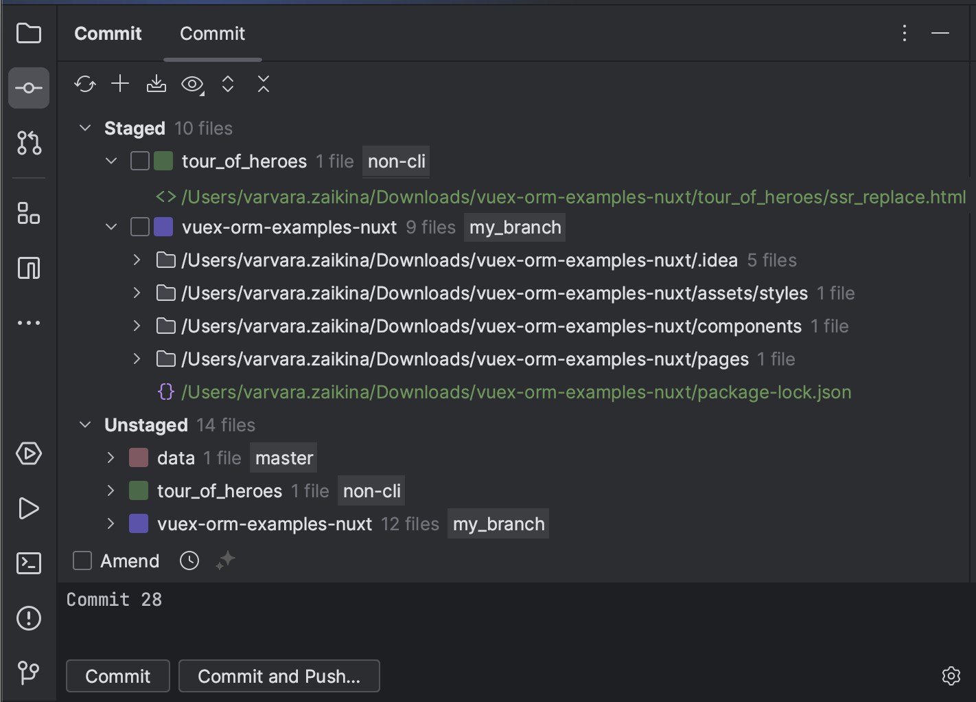 Commit And Push Changes To Git Repository WebStorm Documentation