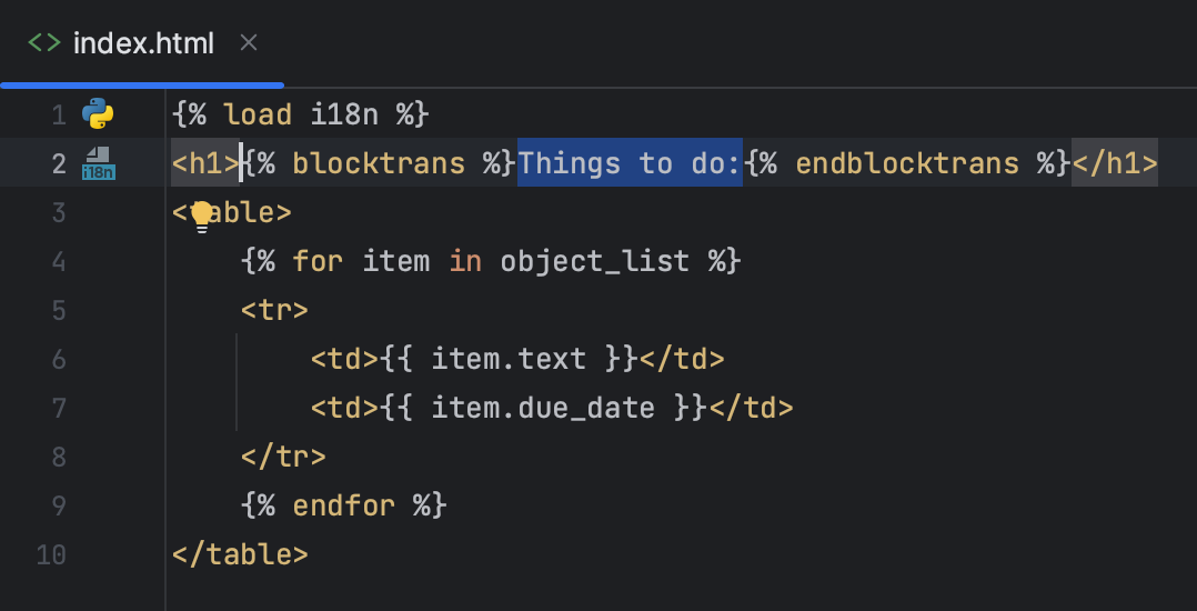 Extract Blocks Of Text From Django Templates PyCharm Documentation