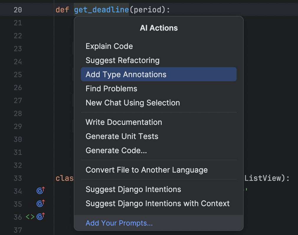 In Editor Code Generation AI Assistant Documentation