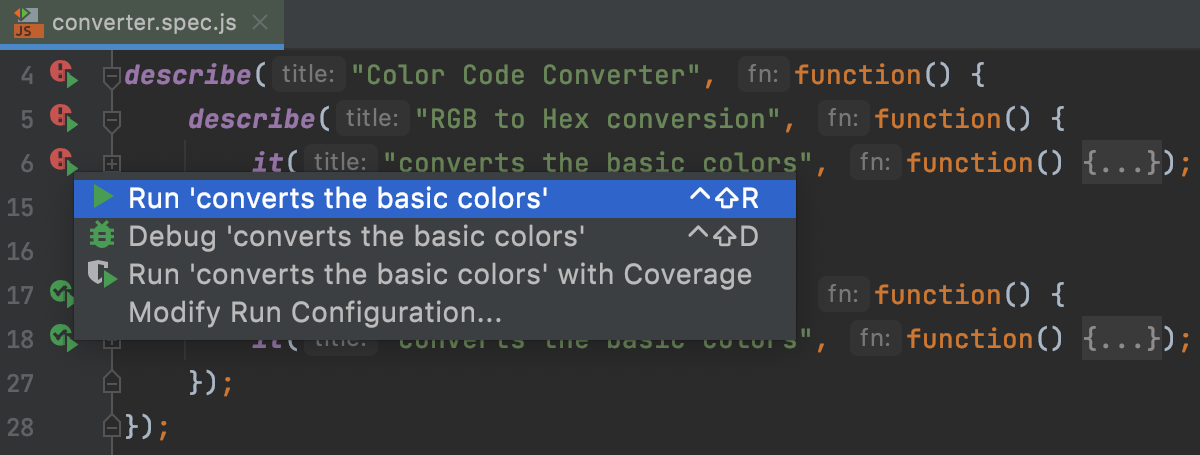 Testing Node Js JetBrains Rider Documentation