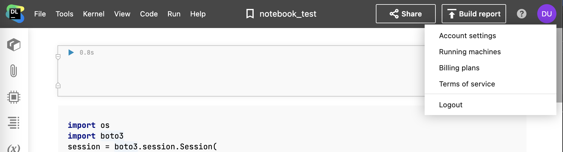 Delete your account | Datalore Documentation