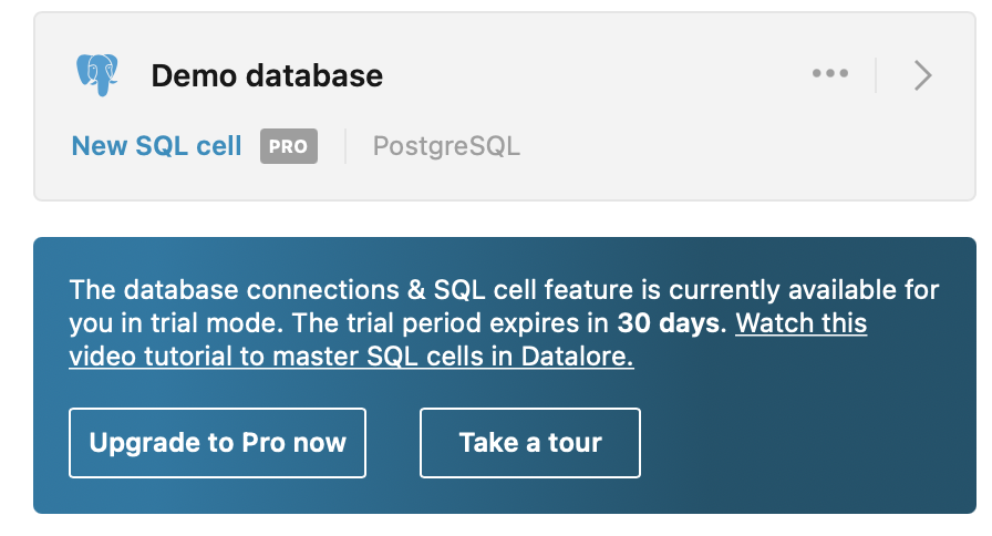 SQL cells | Datalore Documentation