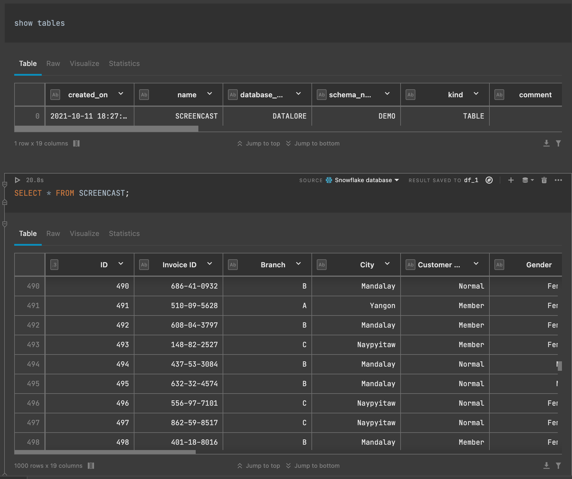 Sql Cells Datalore Documentation