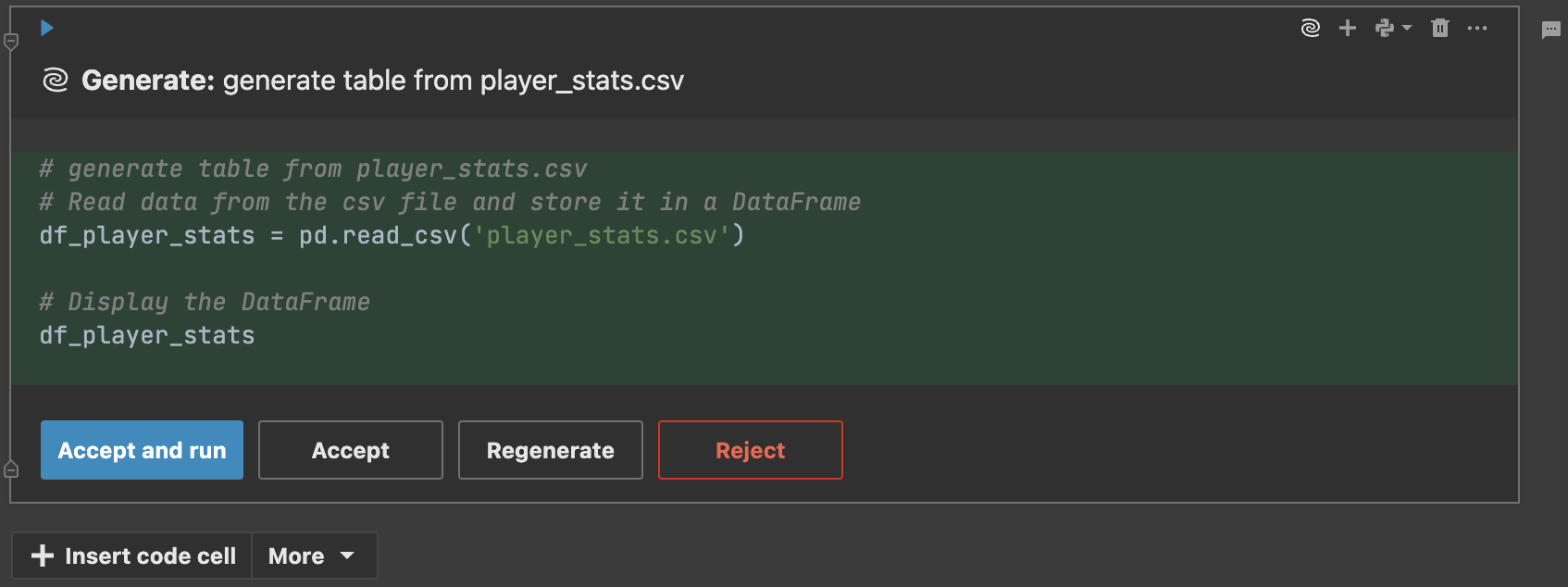 Ask AI (Cloud version only) | Datalore Documentation