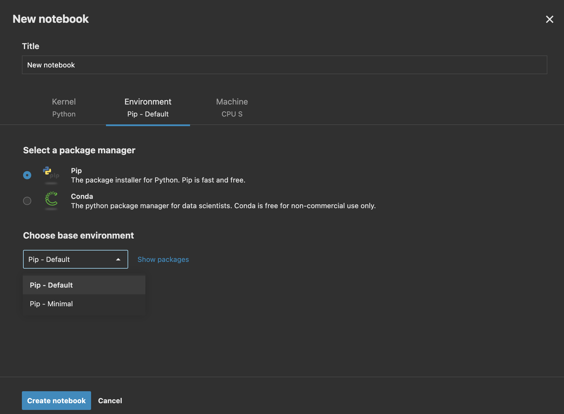 Manage notebooks | Datalore Documentation