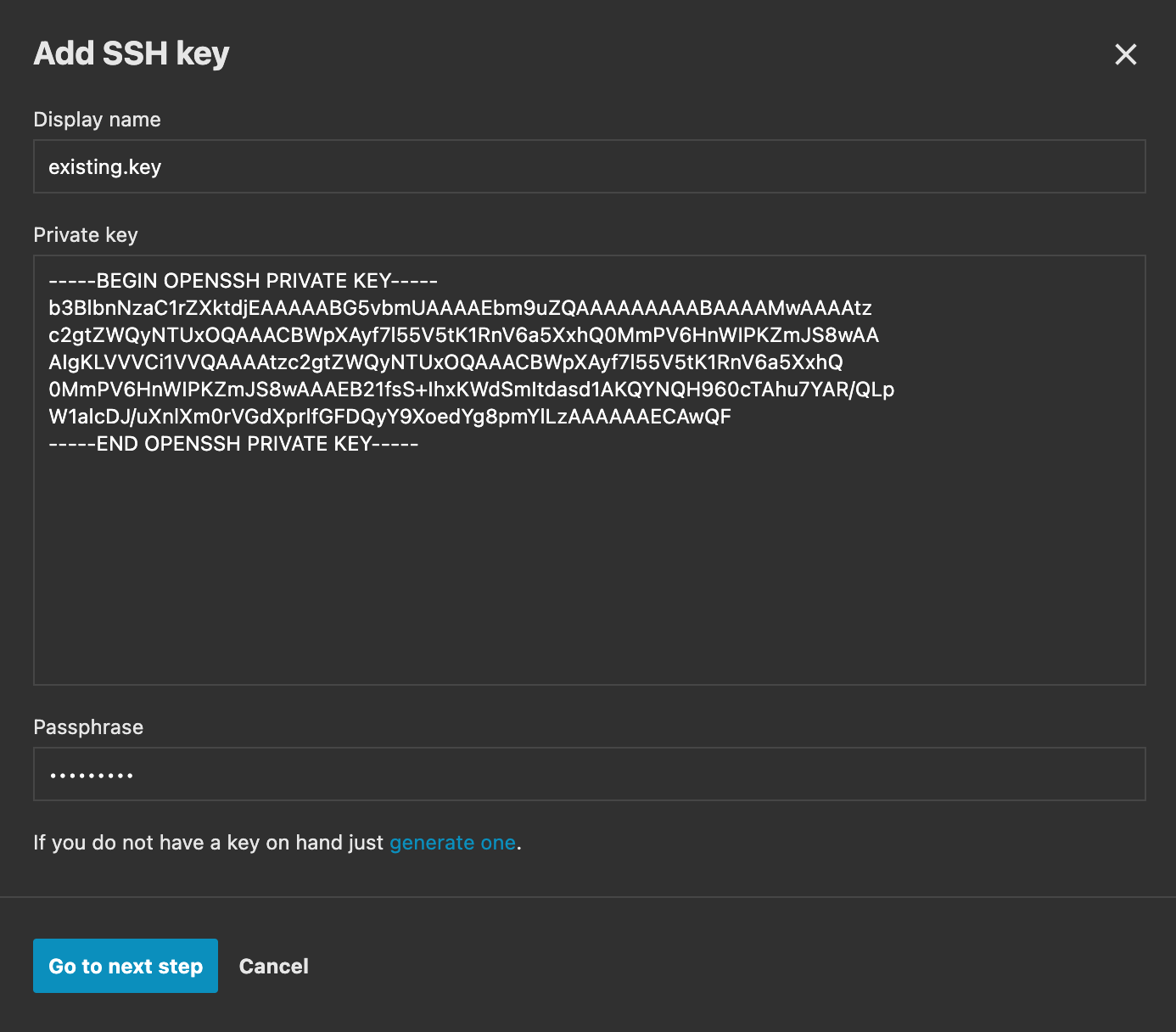 Manage Ssh Keys In A Workspace Datalore Documentation