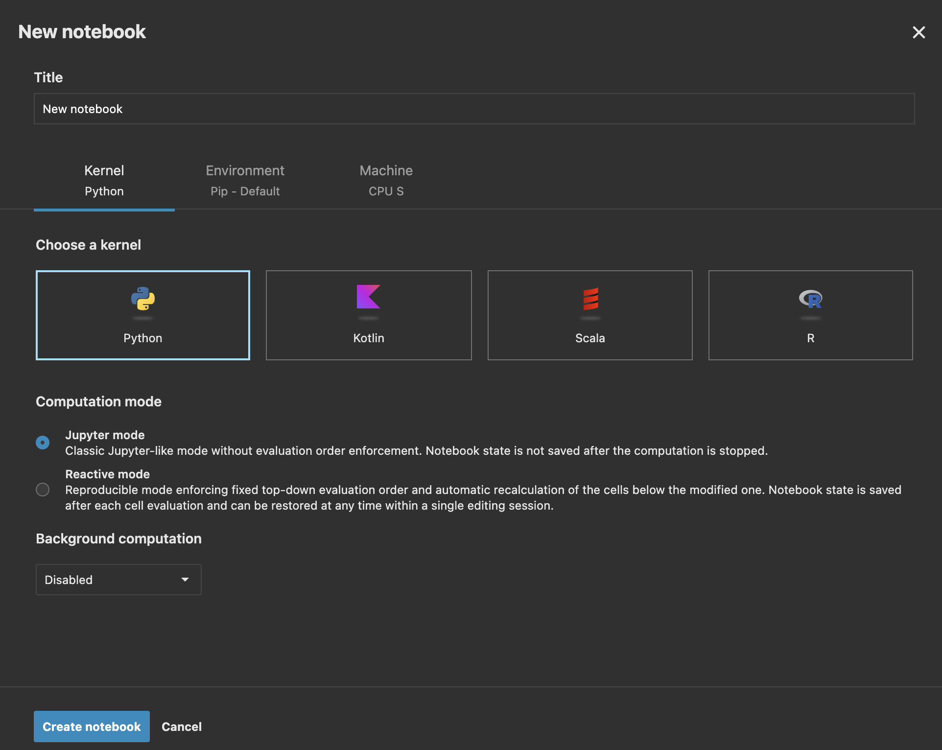 Manage Notebooks Datalore Documentation 7614