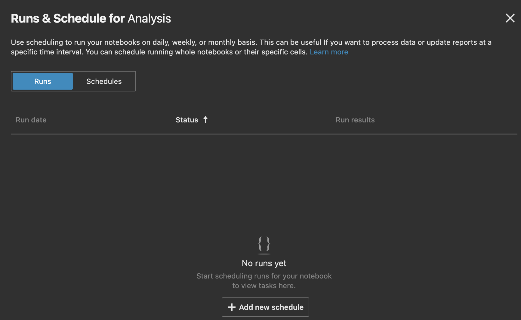 Scheduling | Datalore Documentation