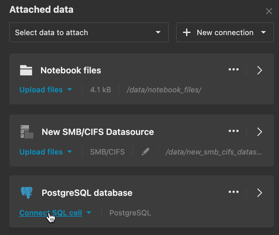 Query data with SQL cells | Datalore Documentation