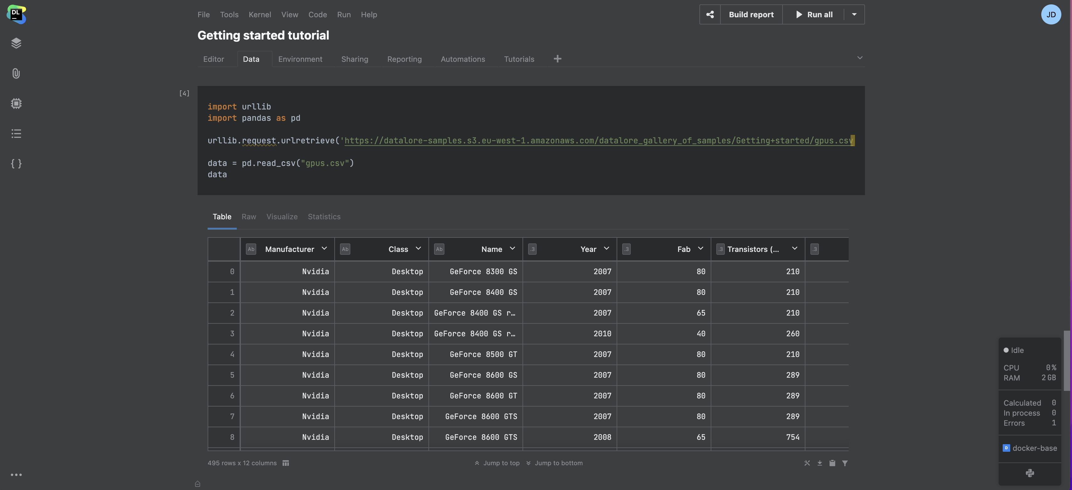 About Datalore Editor Datalore Documentation 6803