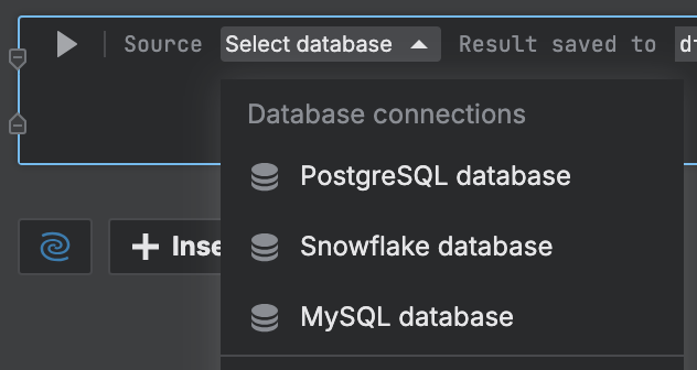 Query data with SQL cells | Datalore Documentation
