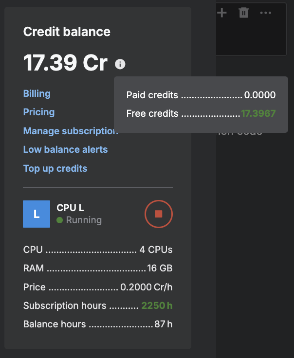 Choose CPU and GPU machines | Datalore Documentation