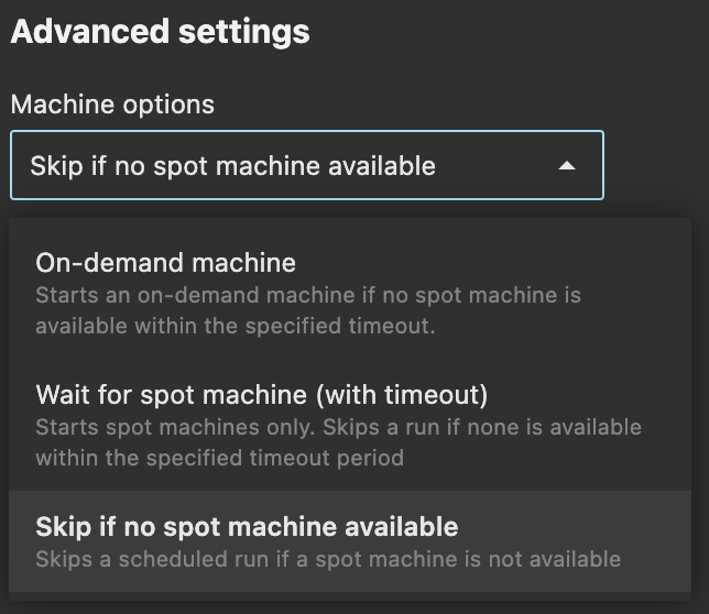 Choose CPU and GPU machines | Datalore Documentation