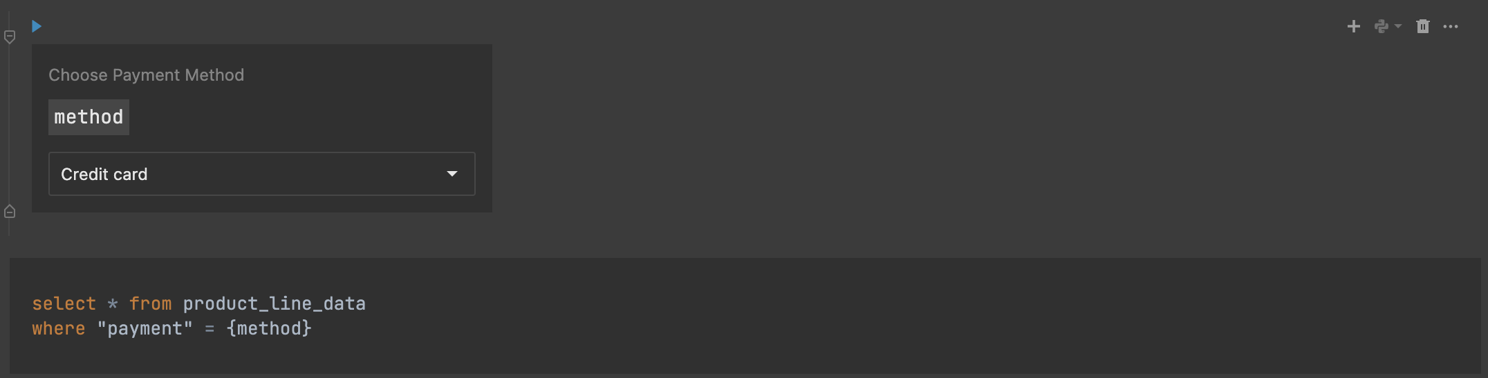 Query data with SQL cells | Datalore Documentation