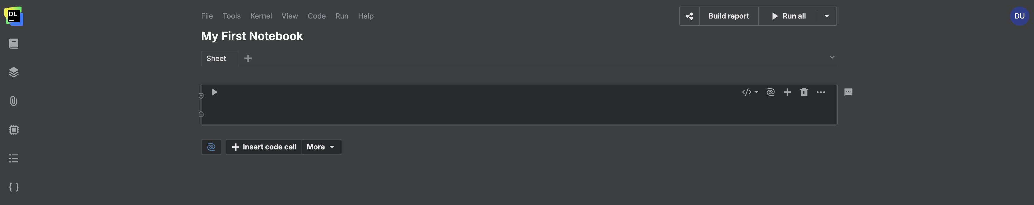 Quick start tutorial | Datalore Documentation