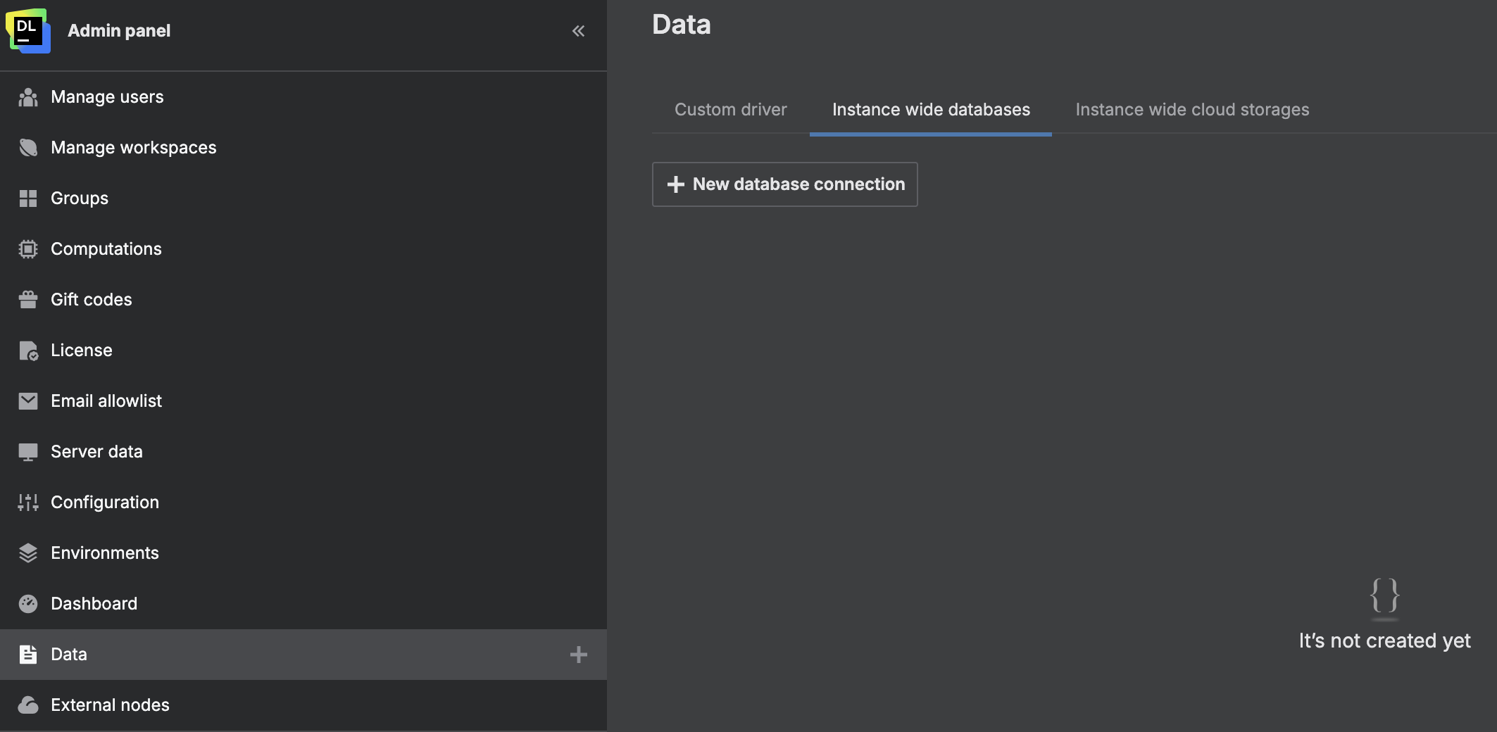 Instance-wide data sources | Datalore Documentation