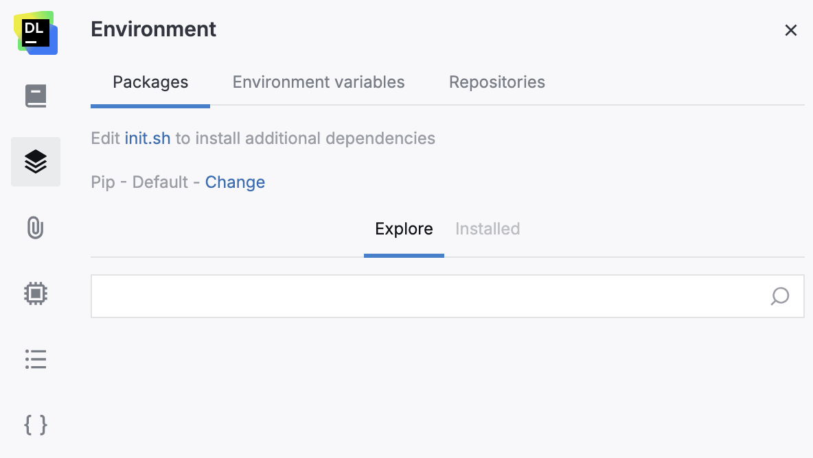 Manage packages for notebook environment | Datalore Documentation