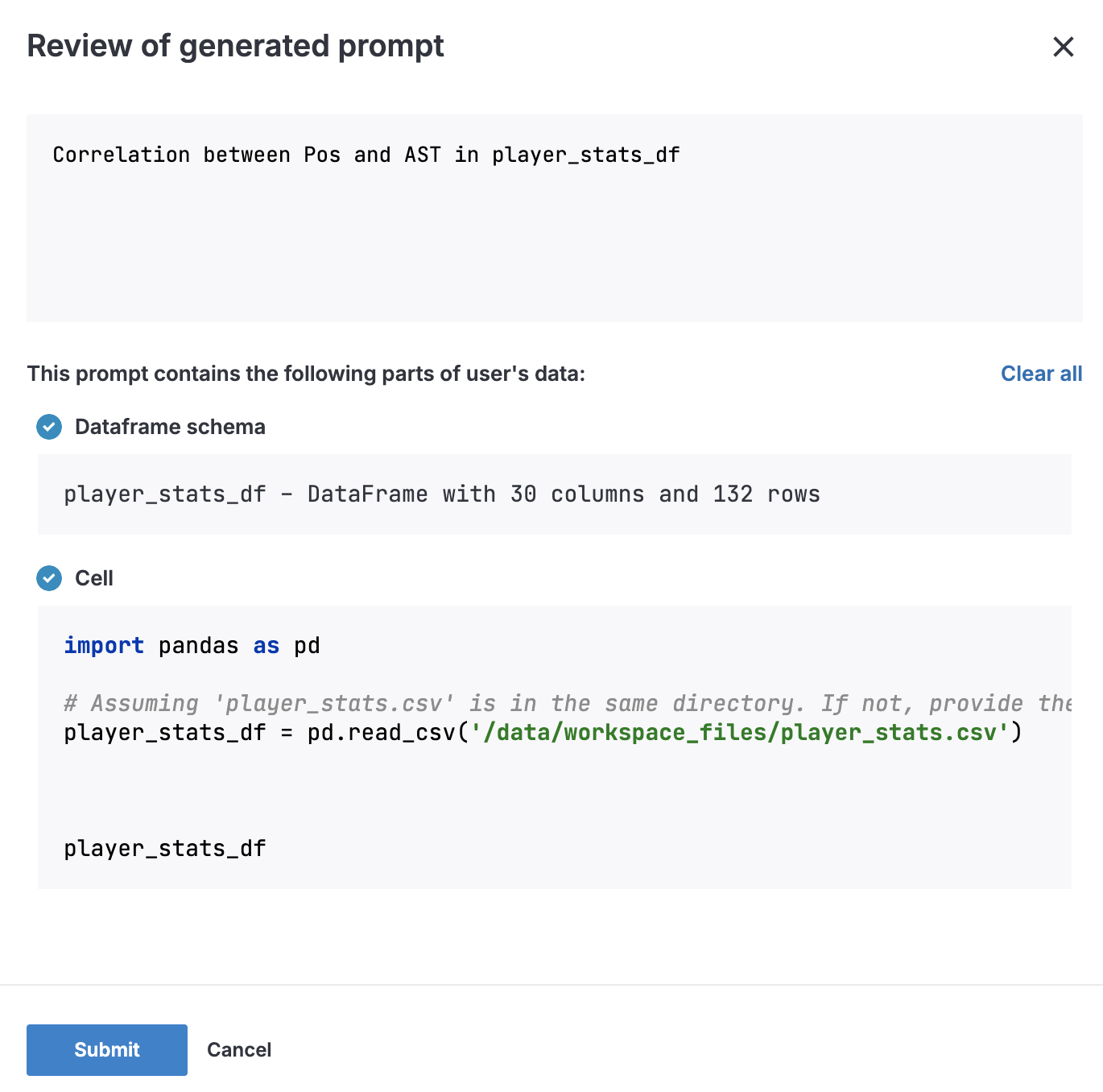 Use AI Assistant | Datalore Documentation