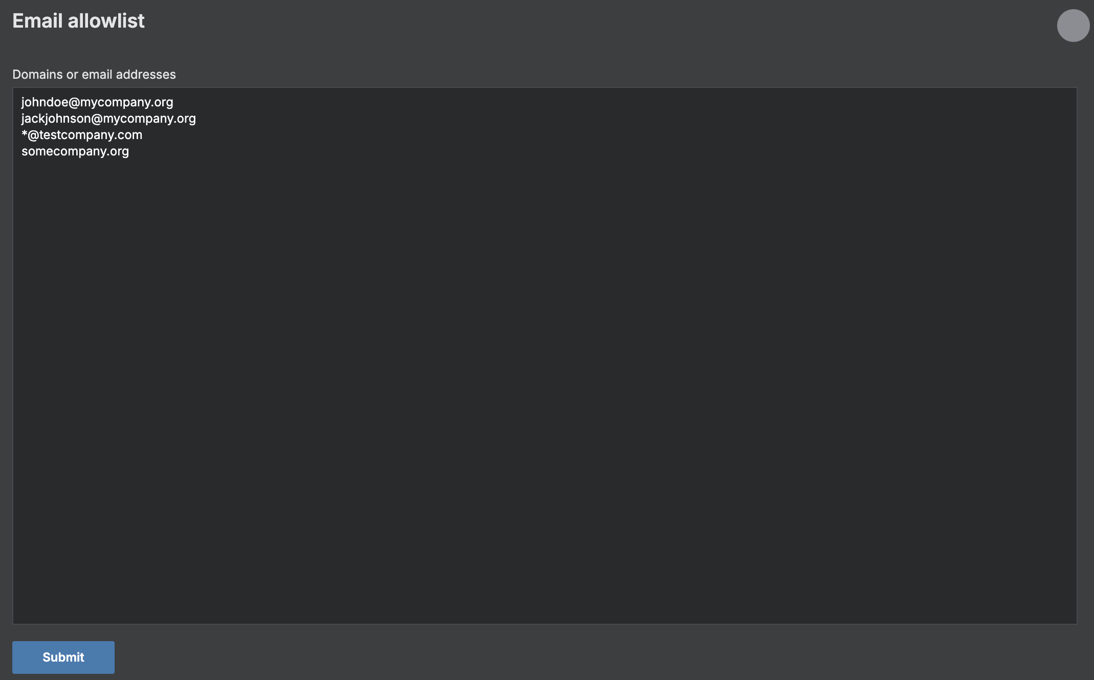 Restrict registration with Email allowlist | Datalore Documentation