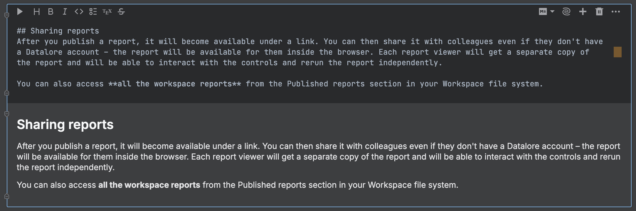 Learn editor basics | Datalore Documentation