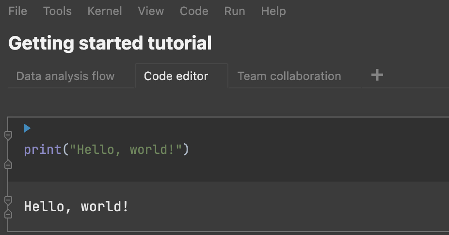 Learn editor basics | Datalore Documentation