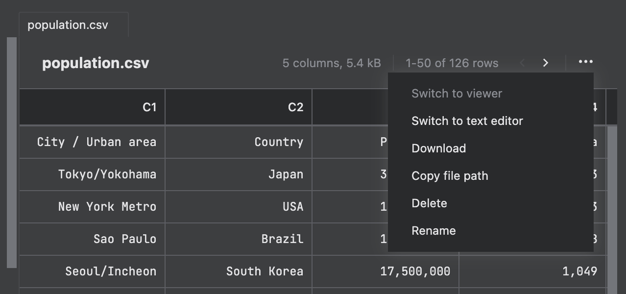 View, edit, and use attached files | Datalore Documentation
