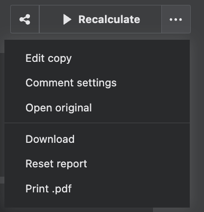 Work with interactive reports | Datalore Documentation