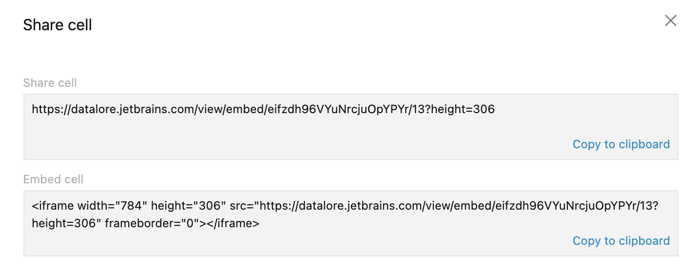 Work with static reports | Datalore Documentation