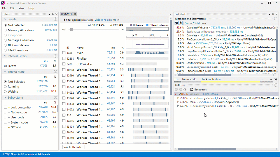 Get Started with Timeline Profiling | dotTrace Documentation
