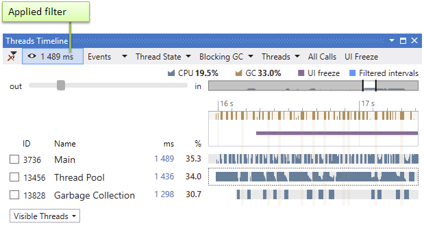 Find the Cause of a UI Freeze | dotTrace Documentation