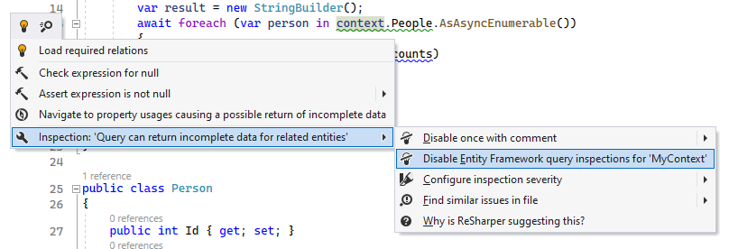 Entity Framework Resharper Documentation