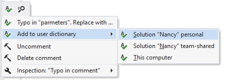 Spellchecking | ReSharper Documentation