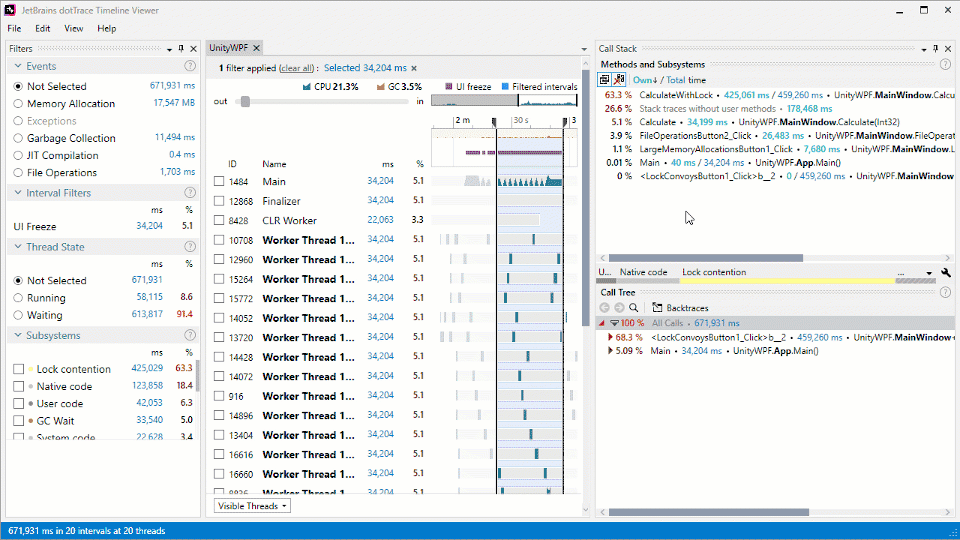Get Started with Timeline Profiling | dotTrace Documentation