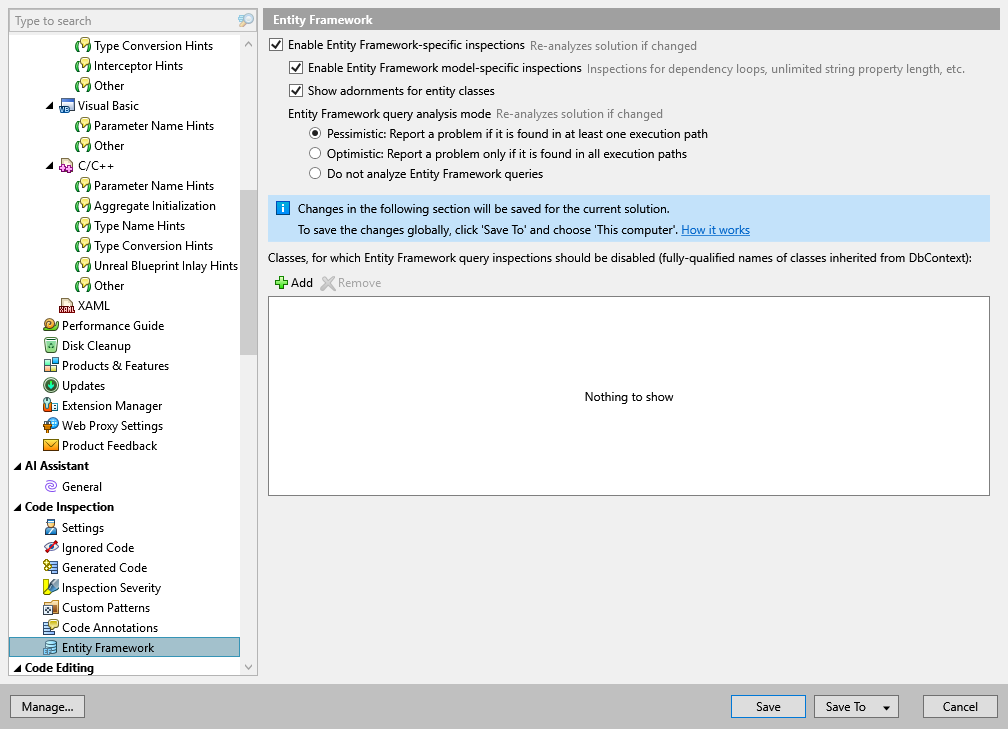 Entity Framework | ReSharper Documentation
