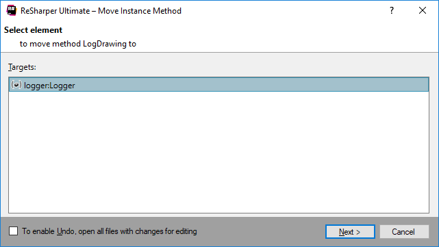 Move Instance Method refactoring | ReSharper Documentation