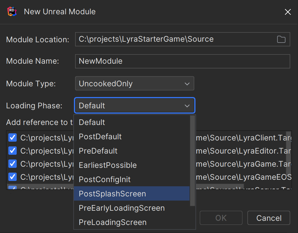 Create new Unreal Engine entities | ReSharper Documentation