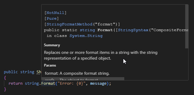Coding assistance | ReSharper for Visual Studio Code Documentation