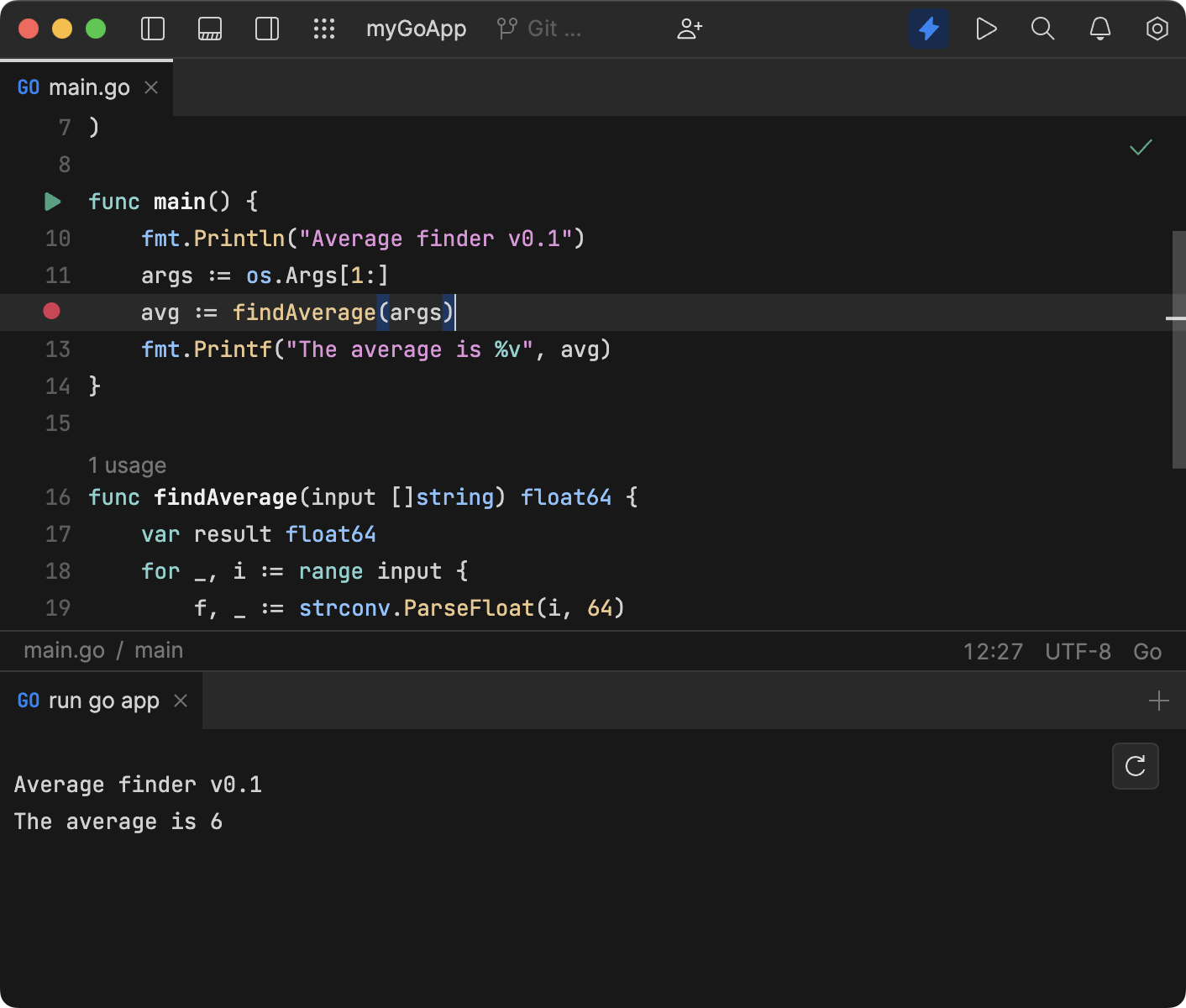 Debug Go code | JetBrains Fleet Documentation