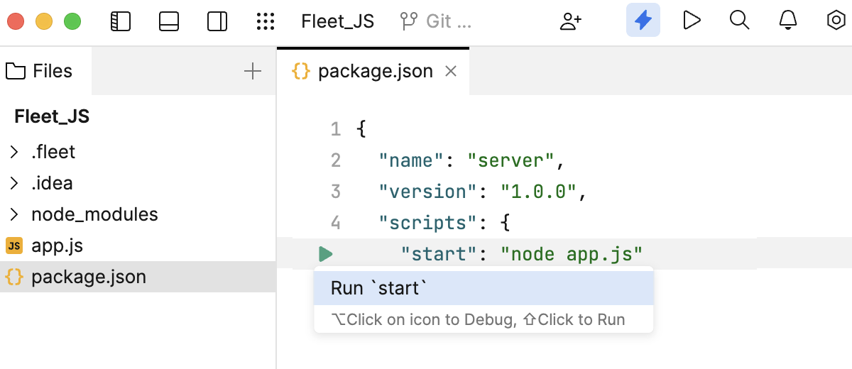 Getting Started With Javascript And Typescript Jetbrains Fleet Documentation