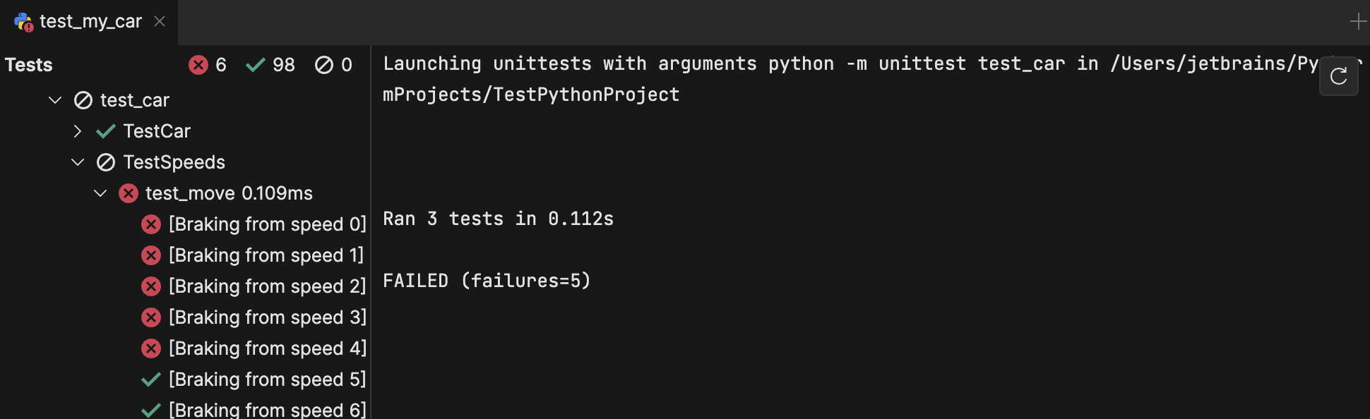 Using Unittest Jetbrains Fleet Documentation 9049