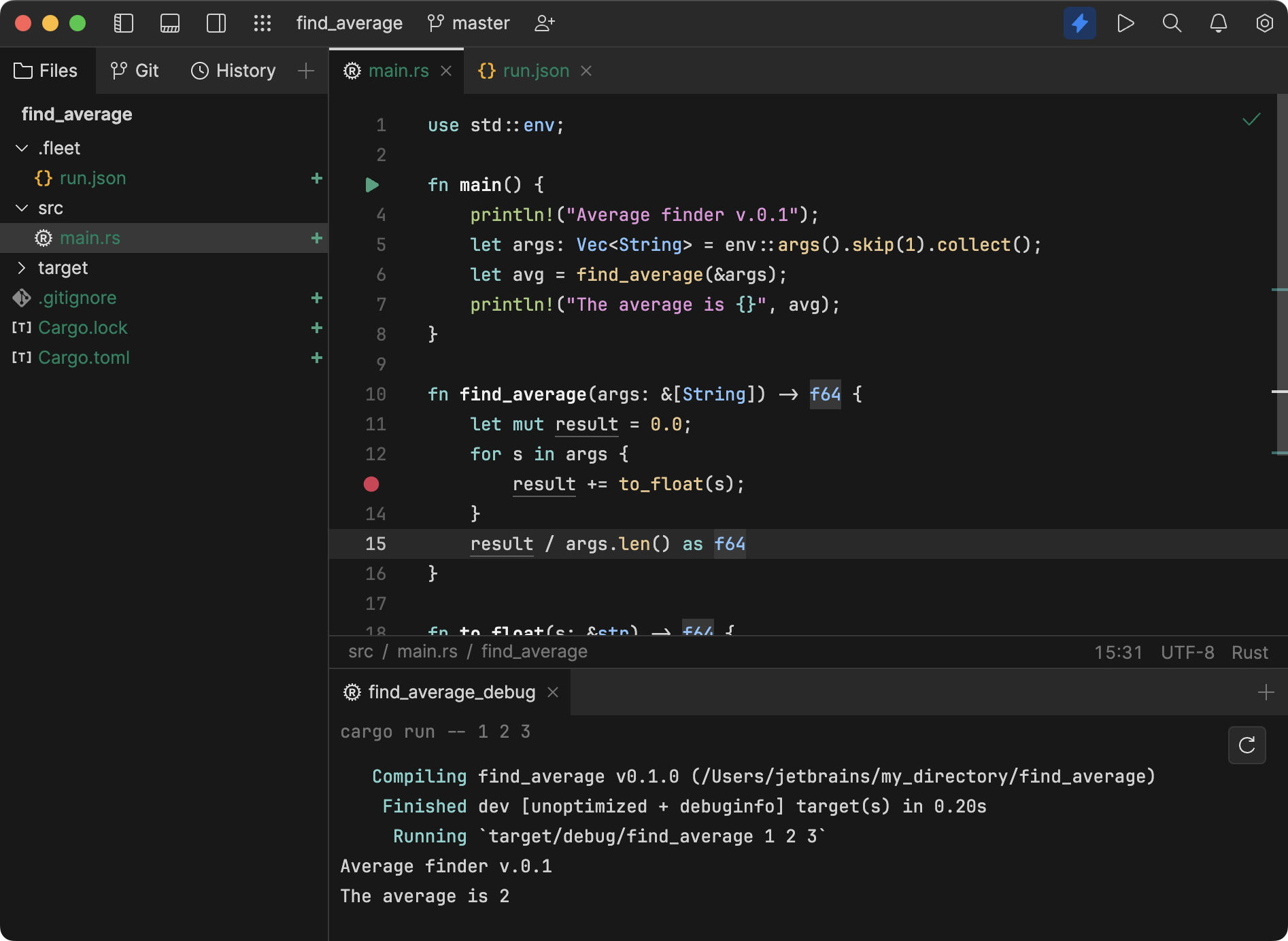 Debug Rust code | JetBrains Fleet Documentation