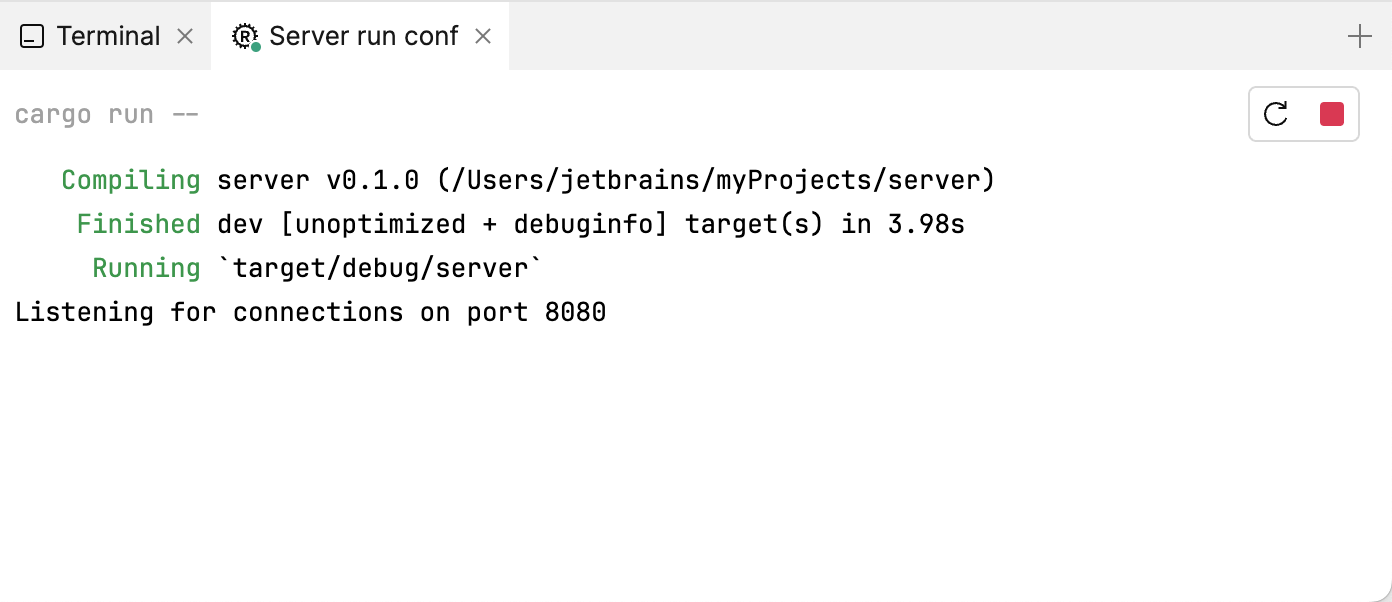 Run Rust code | JetBrains Fleet Documentation