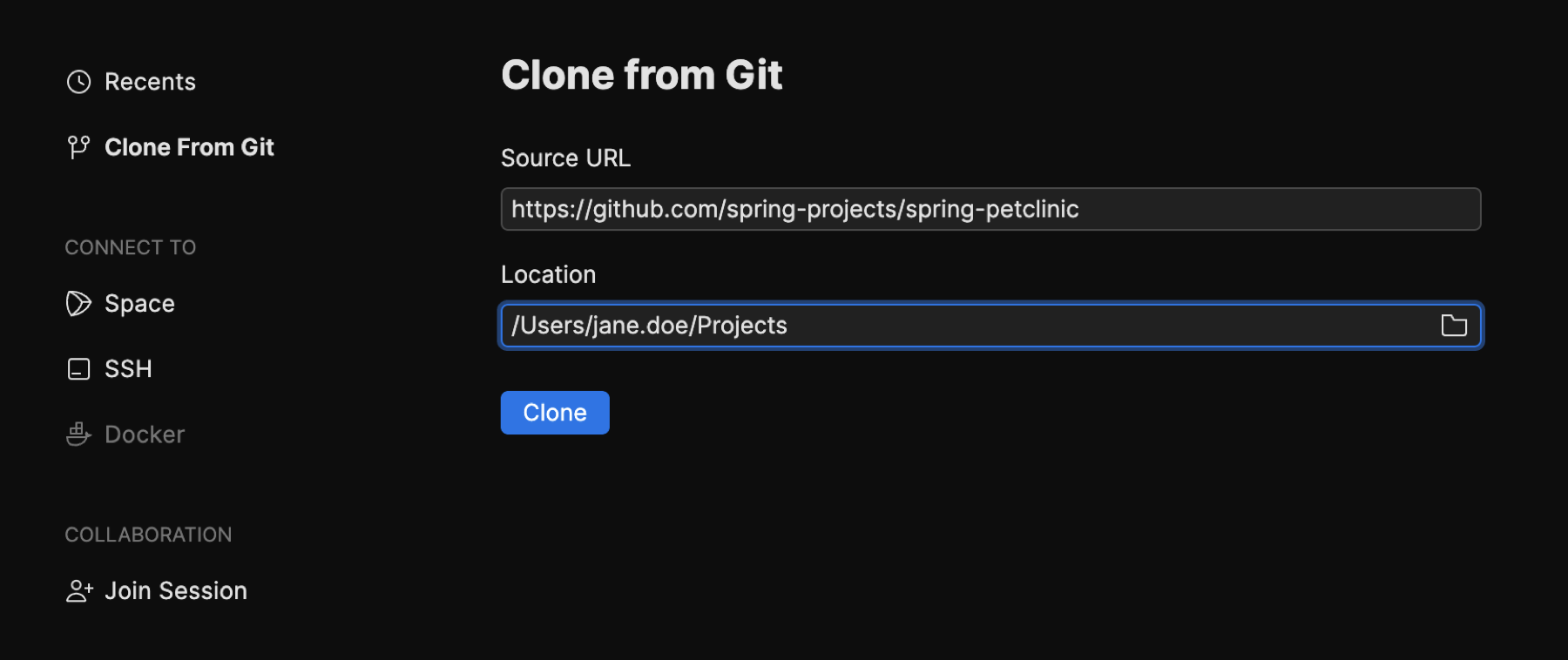 Workspace | JetBrains Fleet Documentation