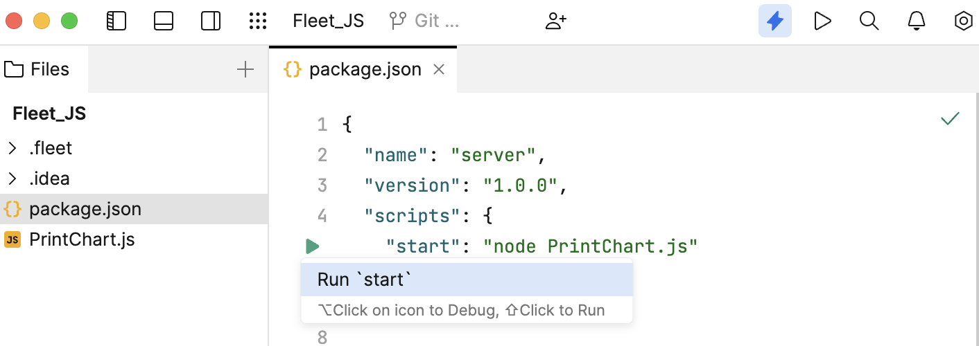 Run JavaScript code | JetBrains Fleet Documentation