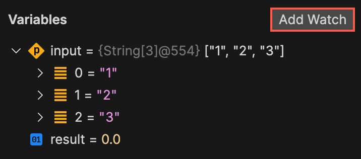Watches | JetBrains Fleet Documentation