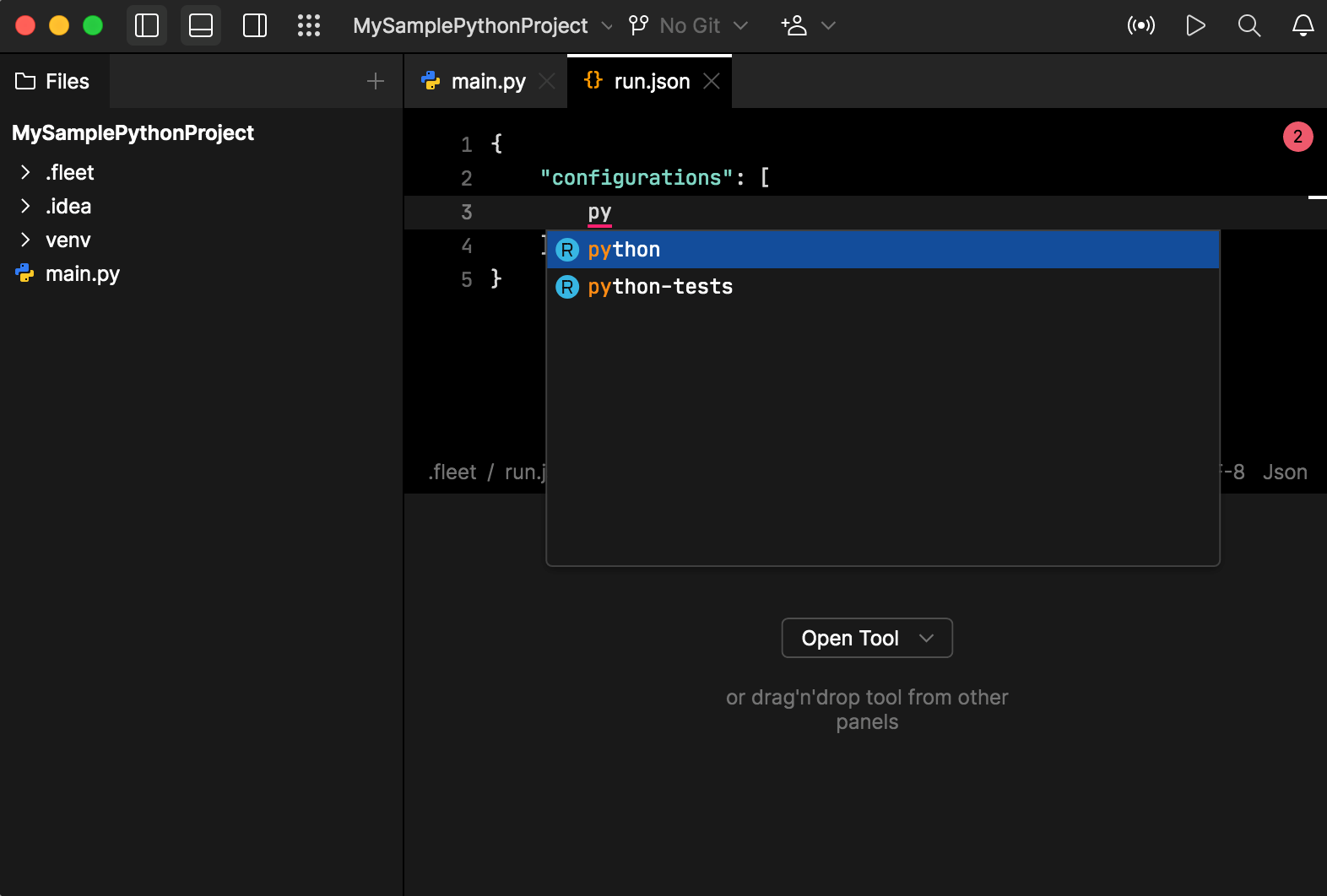 Run Python code | JetBrains Fleet Documentation