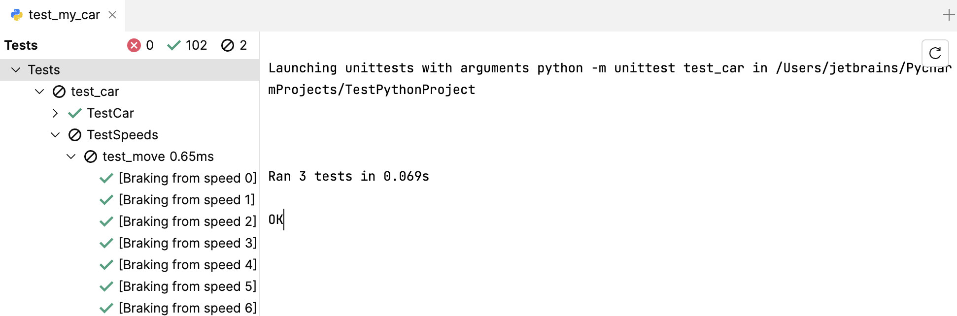 Using unittest | JetBrains Fleet Documentation