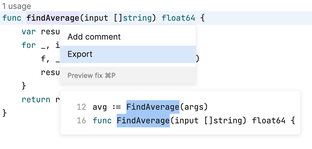 Coding Assistance In Go Jetbrains Fleet Documentation 1501