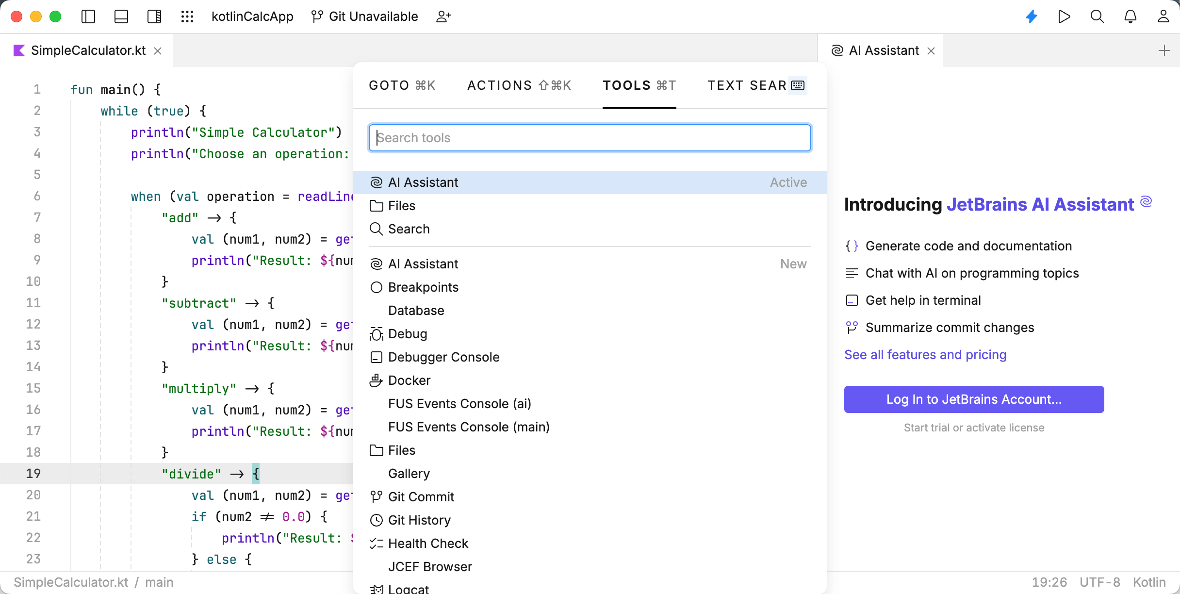 AI Assistant | JetBrains Fleet Documentation