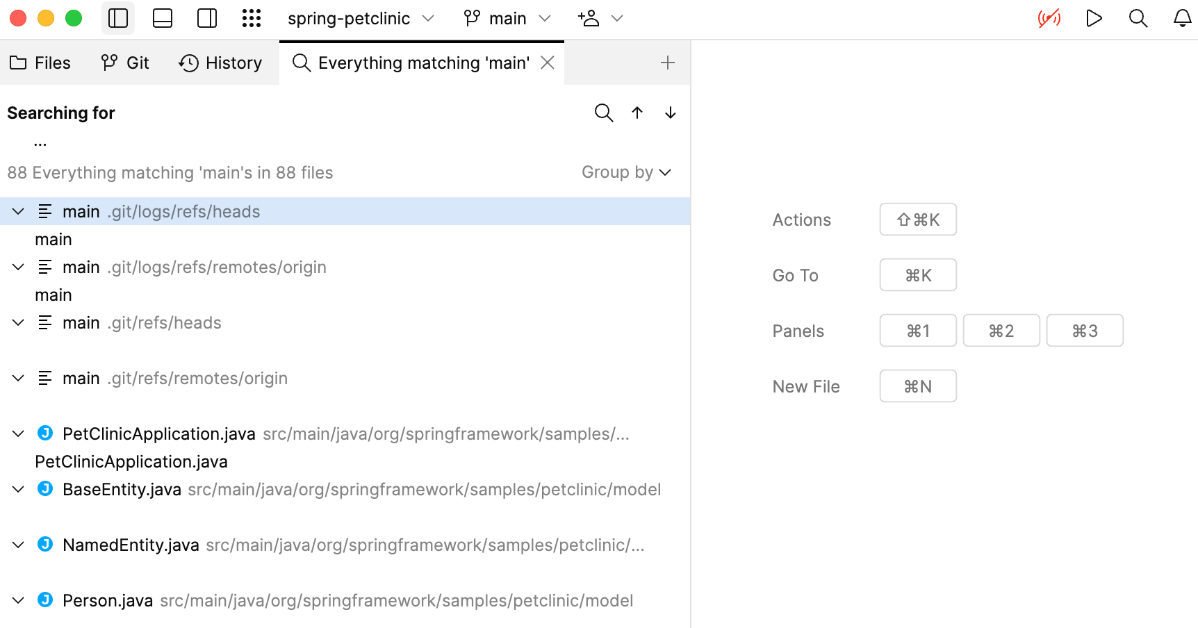 Search and navigate | JetBrains Fleet Documentation